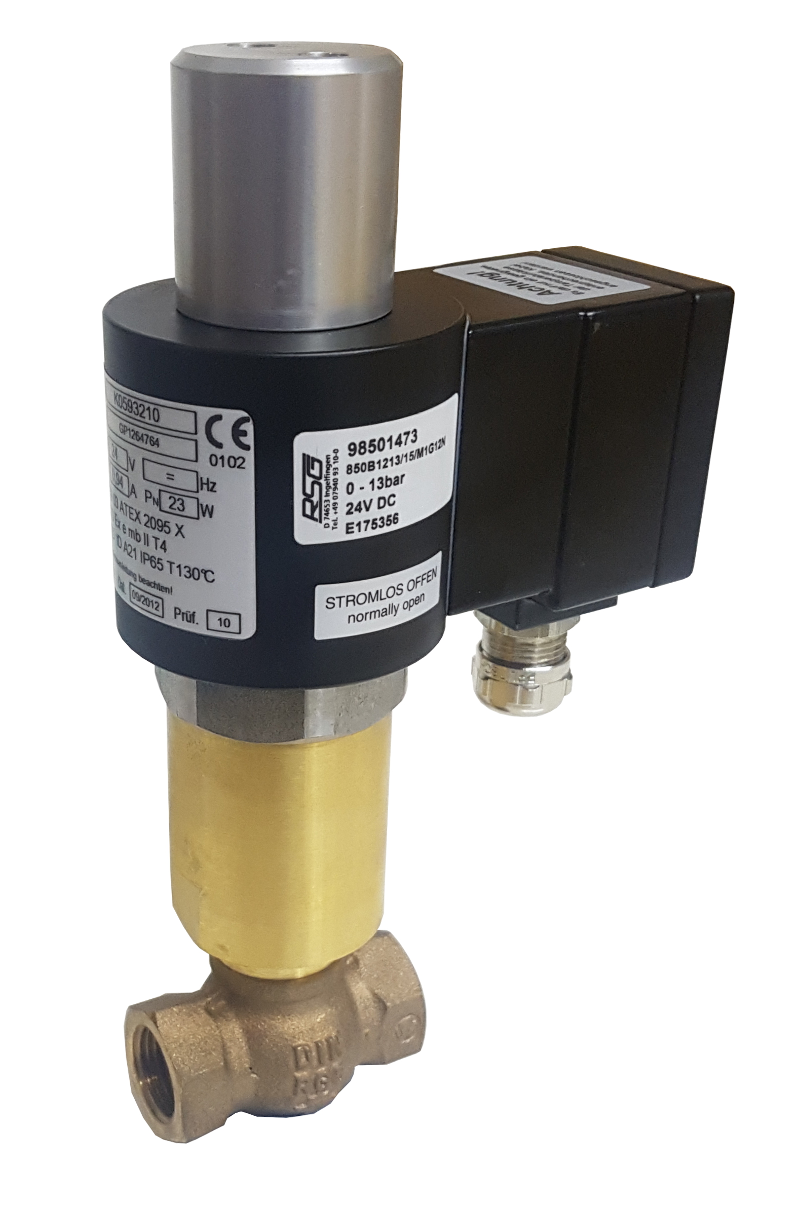 1/2-2 BSP Brass solenoid valve 0-16 Bar 2/2 Normally Open