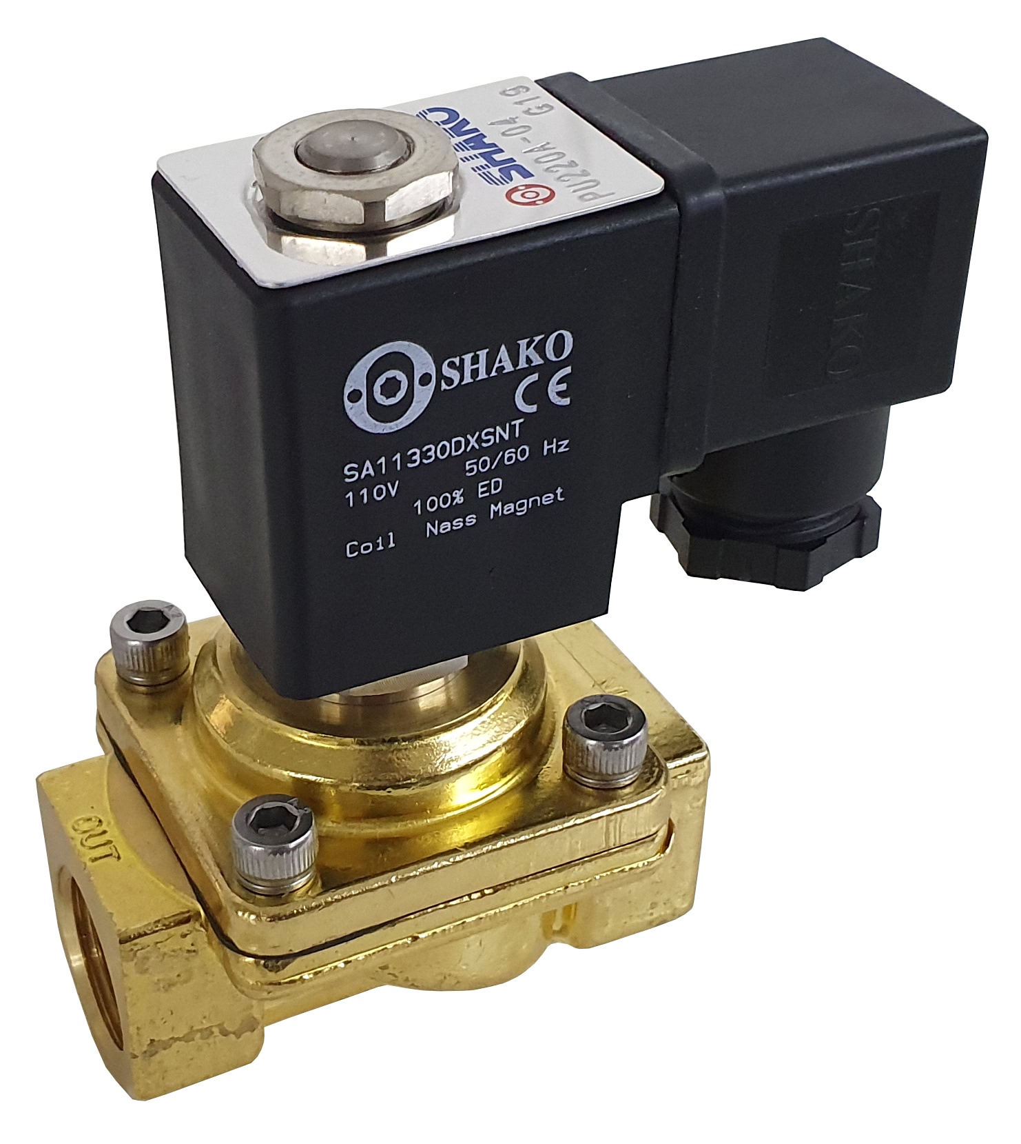 Solenoid valve world - 1/2 N/Closed Brass solenoid valve 0-8.5 Bar PU22004