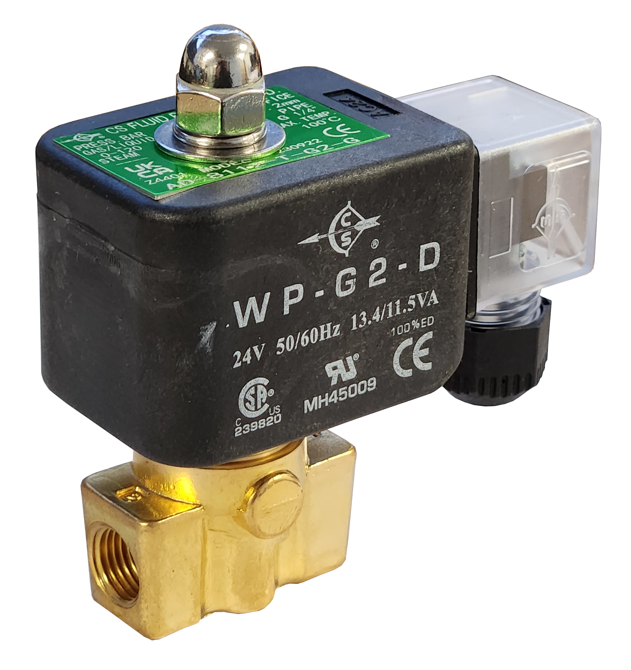 Solenoid valve world - 1/4 N/Closed Brass solenoid valve 0-150 Bar AD8000