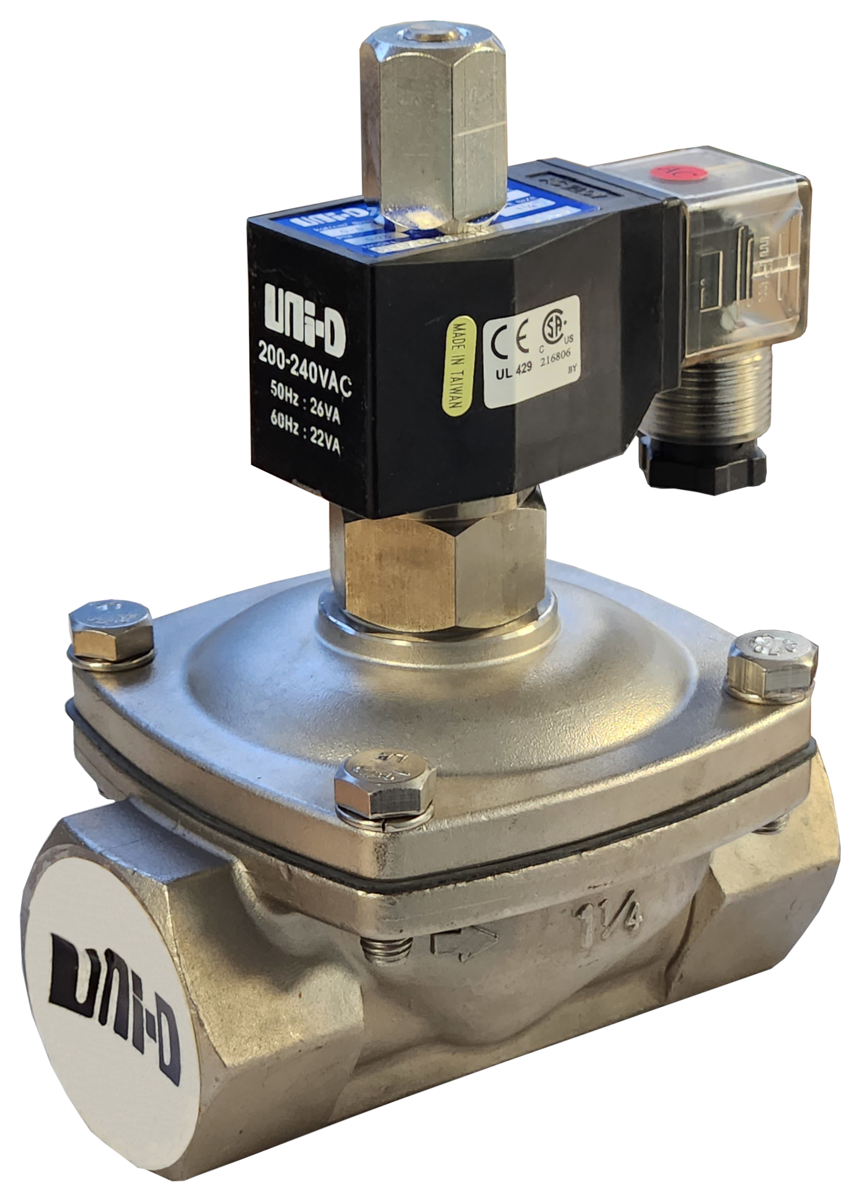 Solenoid valve world - 11/4 Stainless Solenoid Valve 0-7 Bar 2/2 ...