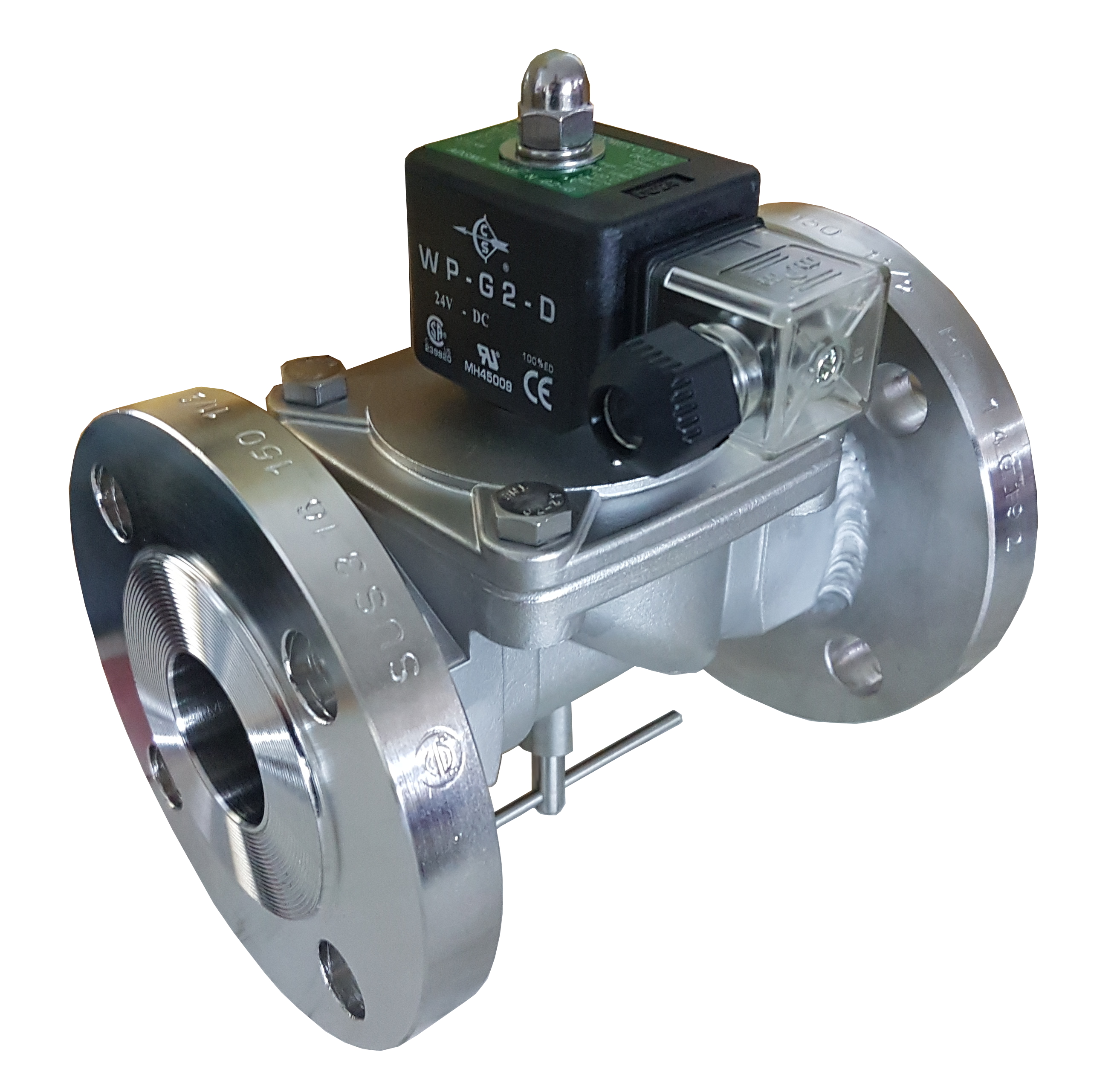 Solenoid valve world - DN50 flange Stainless Solenoid Valve 0-10 Bar 2/2 Normally Closed