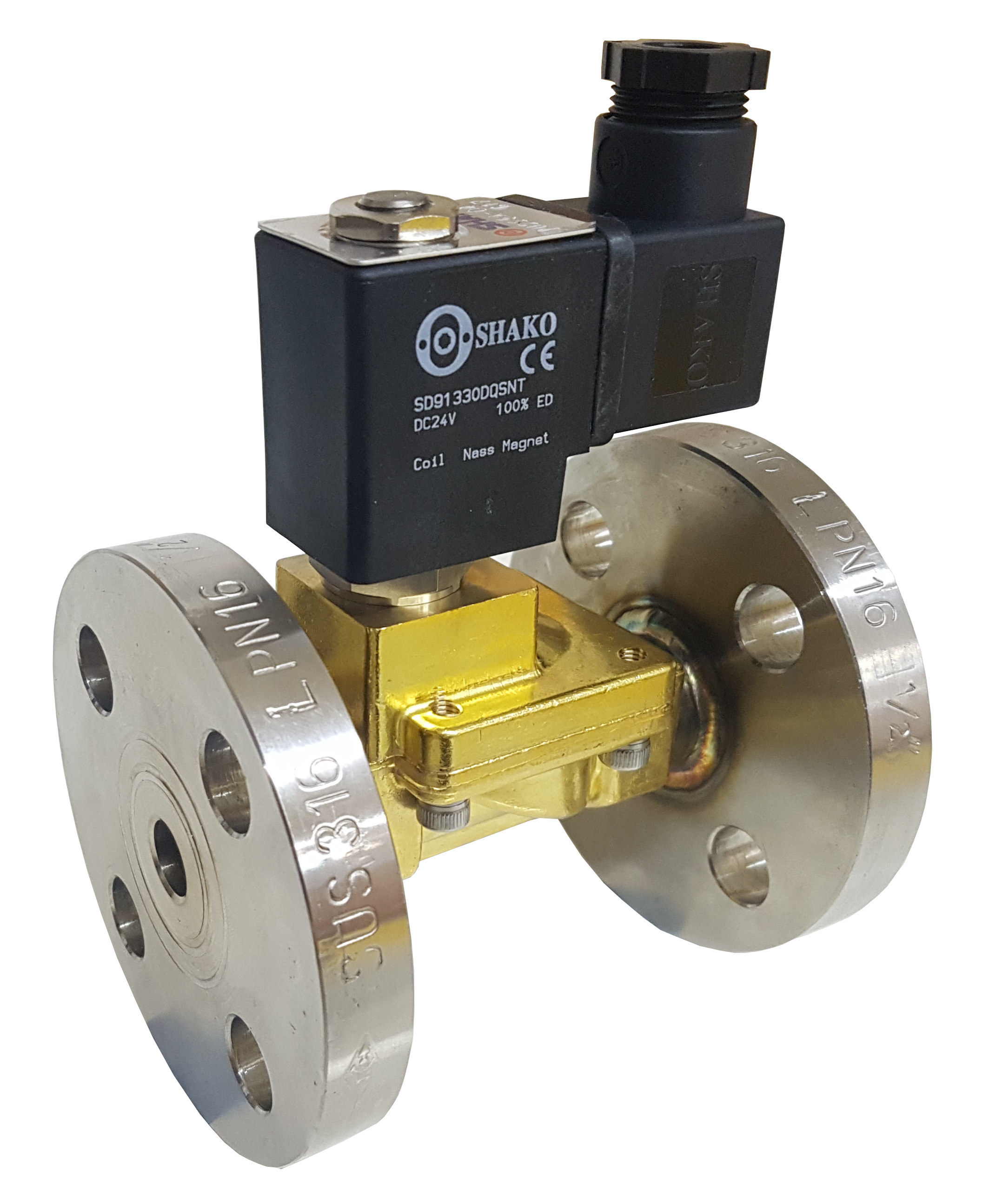 Solenoid valve world - DN15 N/Closed Brass Solenoid Valve 0.5-10 Bar Shako PU22504F